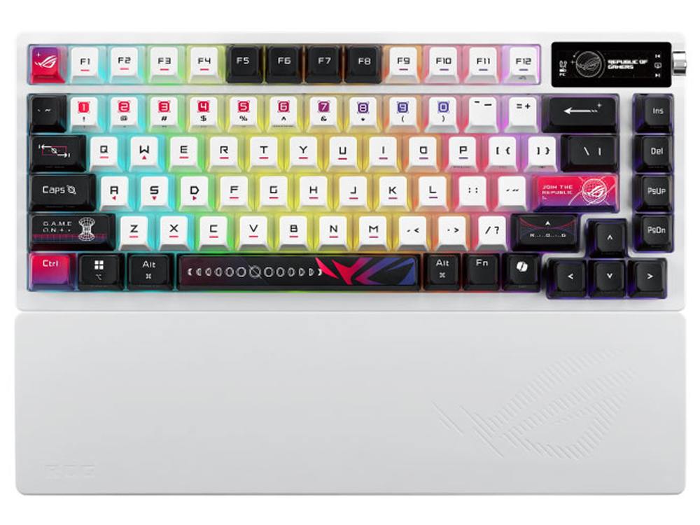 ASUS ROG Azoth X RGB Tri-mode Wireless NX Snow Switch Gaming Keyboard ...