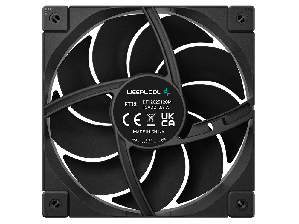DeepCool FT12 High-Performance 120mm PWM Fan - Black [R-FT12-BKWPN1-G]