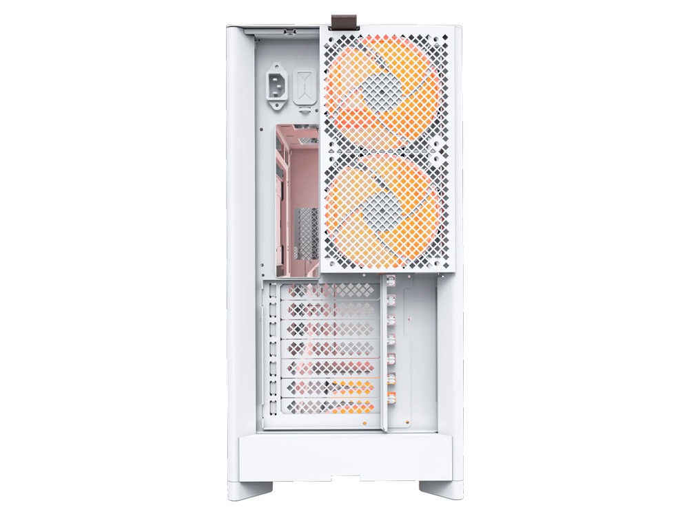 Montech HS01 Pro Reversible Layout Mid-Tower Case - White [HS01 PRO (W)]