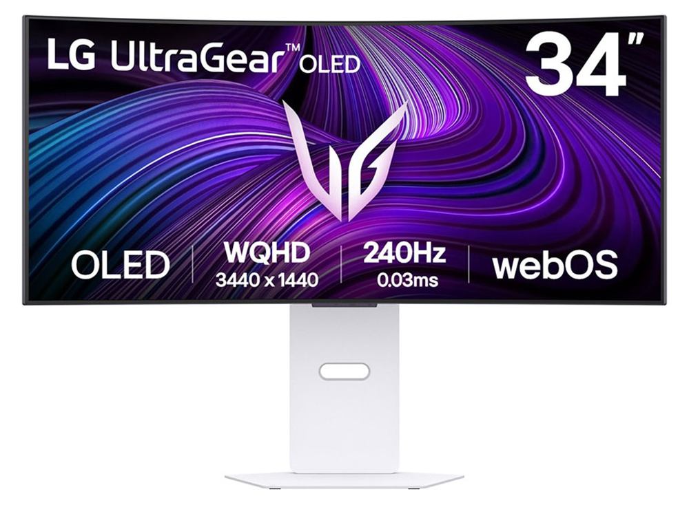 LG 34GX90SA-W UltraGear 34" WQHD OLED 240Hz Curved Smart Gaming Monitor ...