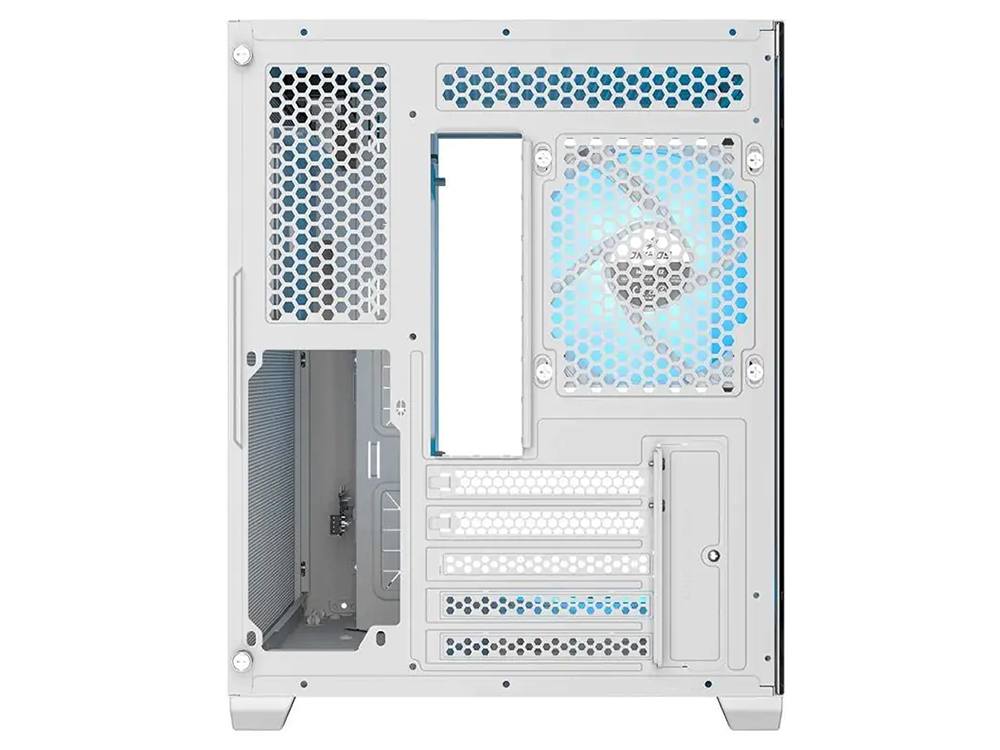 Okinos Mirage 4 ARGB Tempered Glass Side Panel Micro-ATX Case - White ...