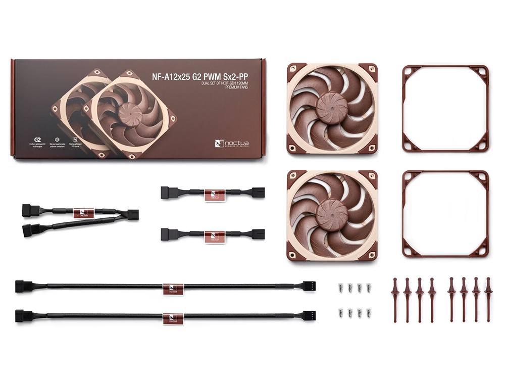 Noctua NF-A12X25 G2 120mm PWM Highly Optimised Fan - (2-Pack) [NF-A12X25 G2 PWM SX2-PP]