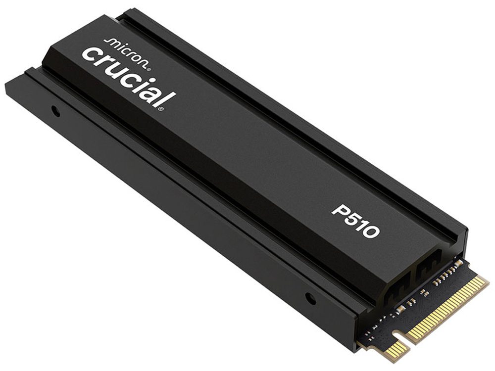 Crucial P510 1TB PCIe Gen5 NVMe 2280 M.2 SSD with Heatsink [CT1000P510SSD5]