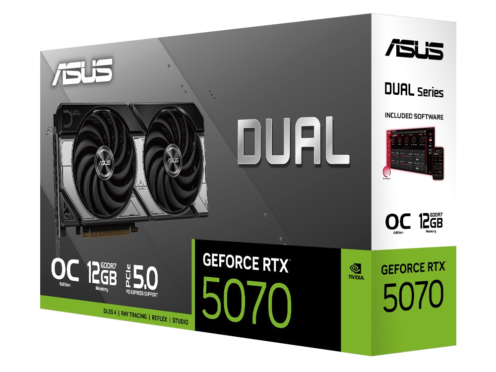 ASUS Dual GeForce RTX 5070 12GB GDDR7 OC Edition Graphics Card [DUAL ...