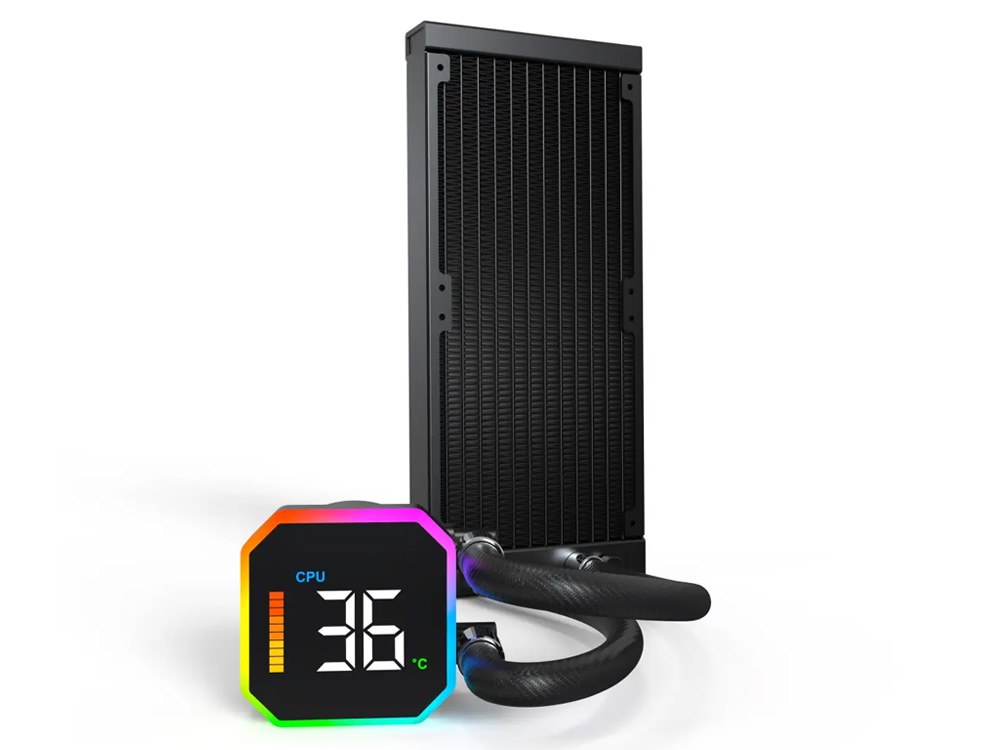 Montech HyperFlow Digital 240 All-In-One CPU Cooler - Black [HyperFlow Digital 240 (B)]