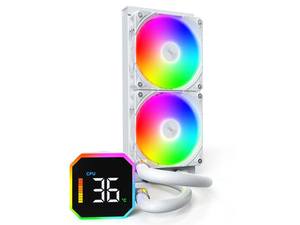 Montech HyperFlow Digital 240 All-In-One CPU cooler - White [HyperFlow Digital 240 (W)]
