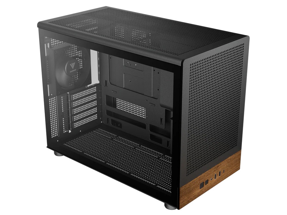 Gamdias ATHENA M4M Wood Tempered Glass Micro-ATX PC Case [CASEGDAM4MWD]