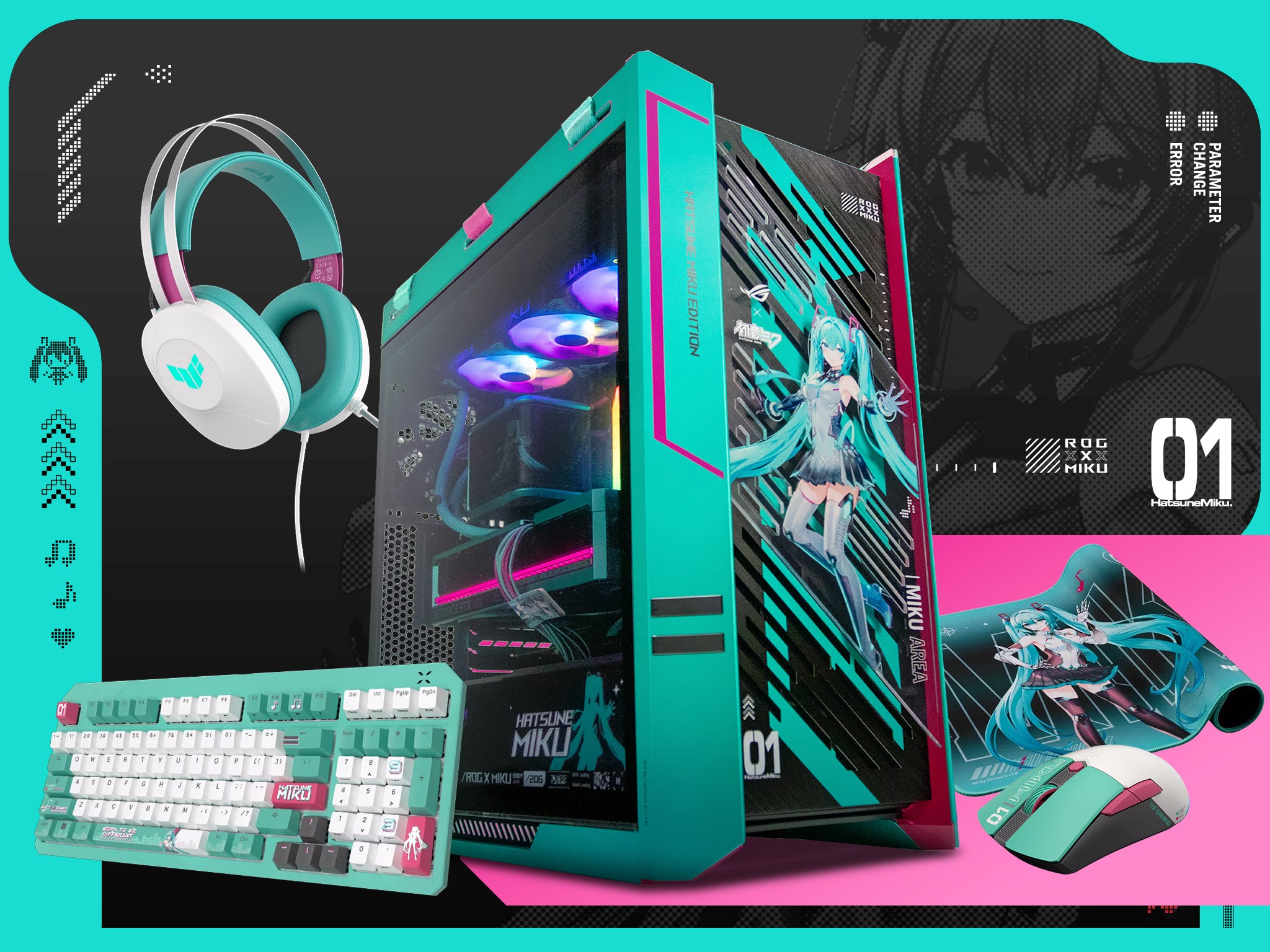 Centre Com ASUS x Hatsune Miku Ryzen 7 RTX 5080 Gaming PC and ...