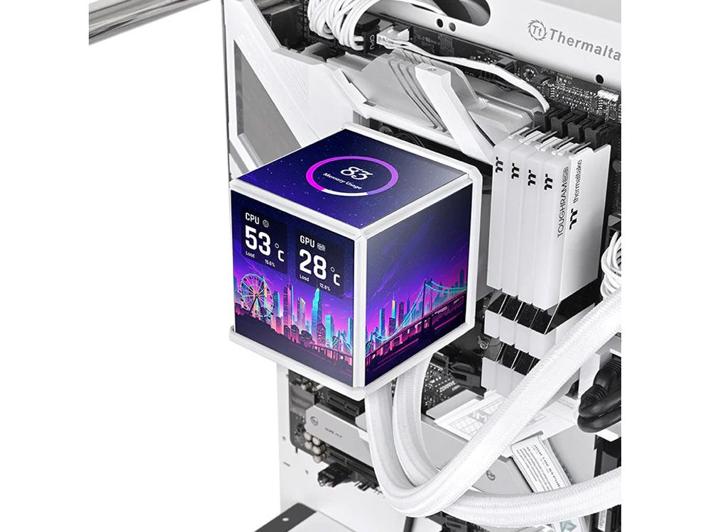 Thermaltake MINECUBE 360 Ultra ARGB 3.95" Quad-LCD Cube Display All-In ...